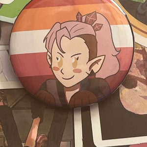 Pride TOH 35mm Badges _ Luz, Amity, Eda, Raine, Gus, Willow, Hunter ...