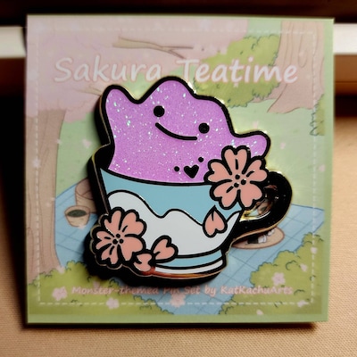 Sakura Teatime Mimic Teacup Monster A Hard Enamel Pin - Etsy