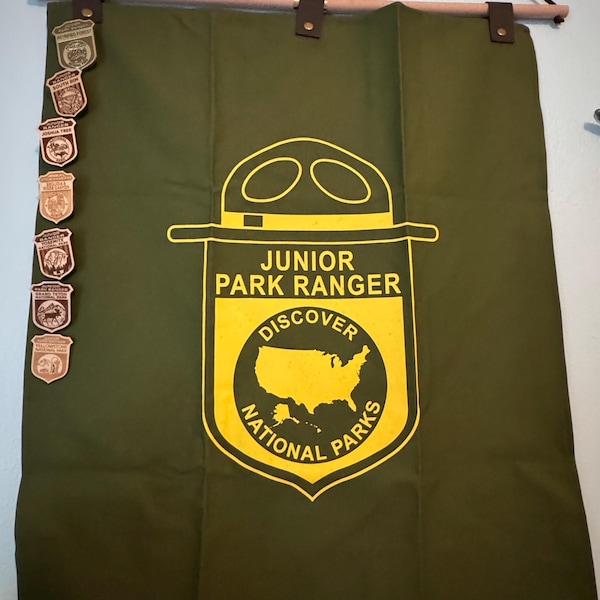 National Park Junior Ranger Scouts Badges Display Banner / Enamel Pin & Patch Organizer - Etsy