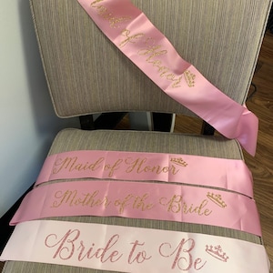 Custom Bridal Sash Bachelorette Party Bride to Be Sash | Etsy
