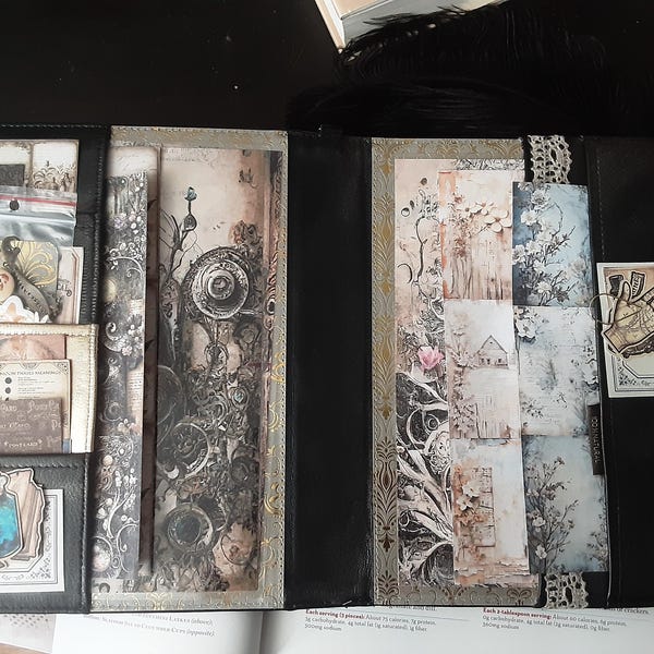 A4 Grimoire Journal Cover / Genuine Leather Folder A4 / Moon Magic ...