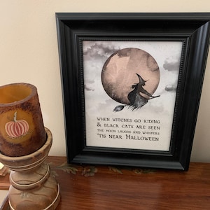 When Witches Go Riding and Black Cats Are Seen Halloween Witch Poem ...