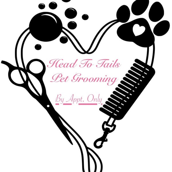 Dog Grooming Svg, Dog Grooming Png, Pet Grooming, Paw Print, Love ...