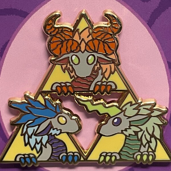 Legend of Zelda Dragon Pins - Light Dragon - Demon Dragon - Dinraal ...
