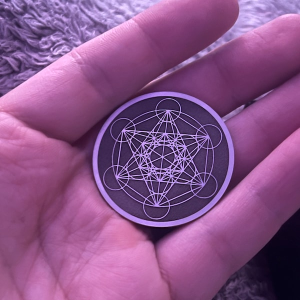 METATRON'S CUBE Coin || Angel Metatron's Cube Coin || Amulet ...