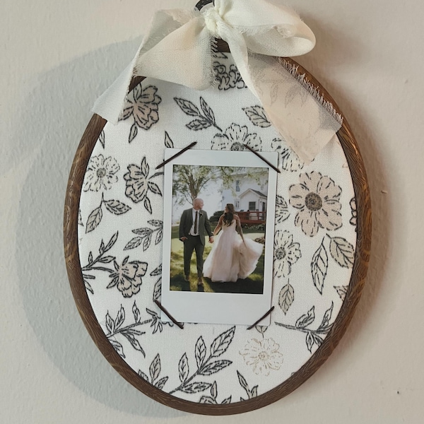 Faux Wood Polaroid Embroidery Frame: Rustic Home Decor - Etsy