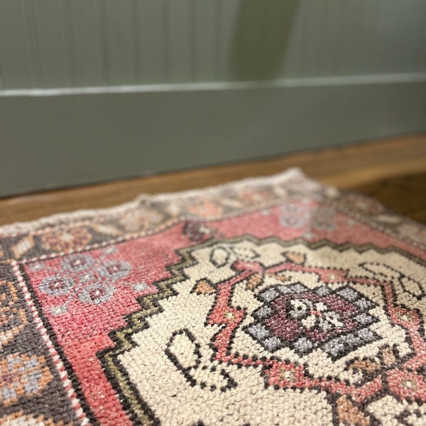 Entryway Rug, Wool Rug, Runner Rug, Bohemian Rug, Vintage Rug, Turkish ...