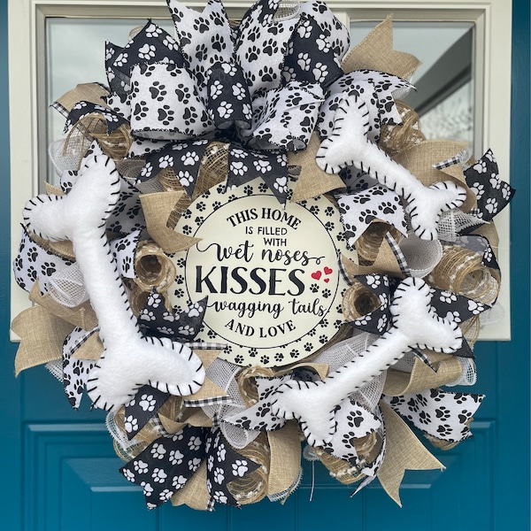 Wagging Tails Wreath Sign - Etsy
