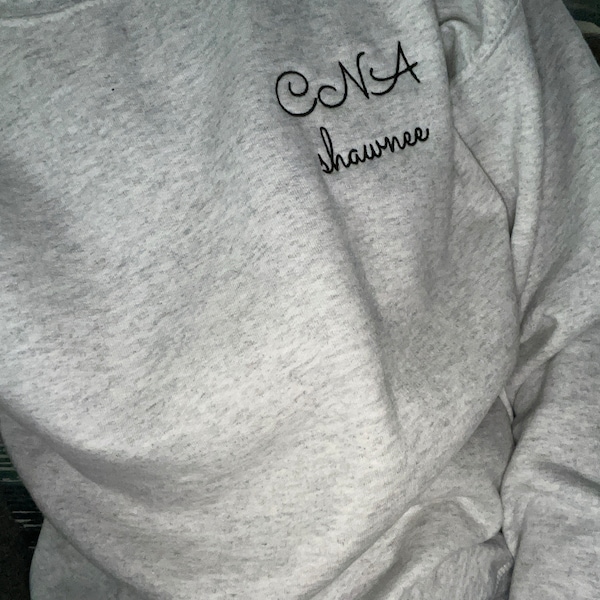 Custom Embroidered Sweatshirt, Custom Text Sweater, Personalized ...