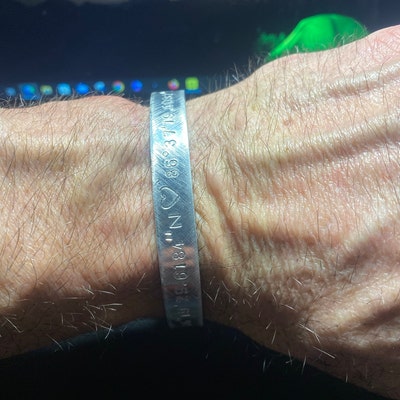 Fallen Hero Memorial Hand Stamped Bracelet, Remembrance Cuff, Always in ...