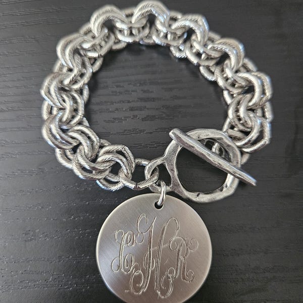 Bracelet, 12K Gold Overlay, Steel Chain, Lord's Prayer Disc, Christian ...