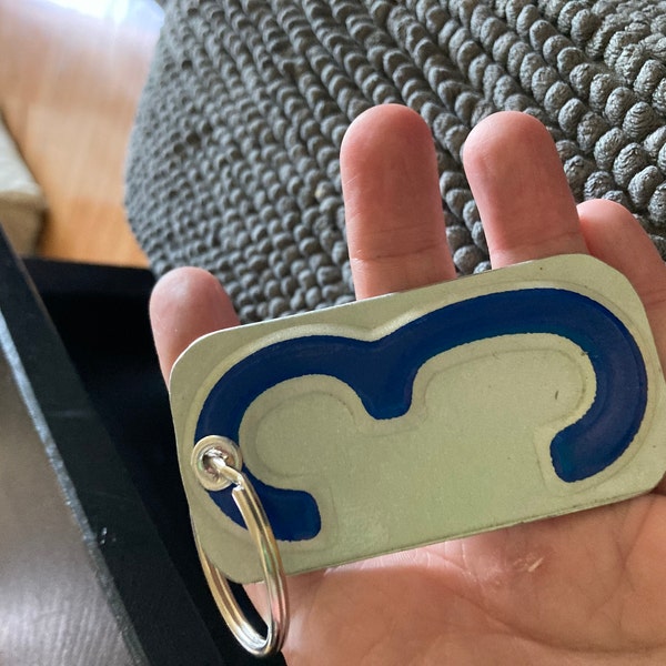 Number Three License Tag Keychain - Etsy