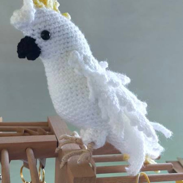 Parrot Crochet Pattern: Realistic White Cockatoo Amigurumi Bird for ...