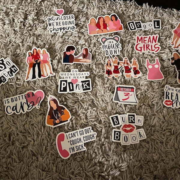 Mean Girls Sticker Pack, Mean Girls Movie, 20 Sticker Pack, Mean Girls ...