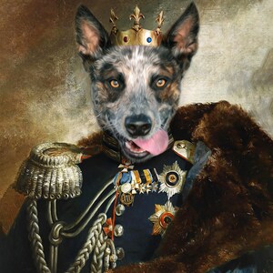 Custom Pet Portrait Queen Portrait From Photo Lady Dress Pet - Etsy
