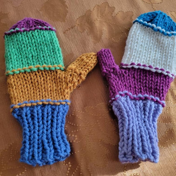 Zero to Hero Mitts | Digital Download | Knit Mittens Pattern | Chunky ...