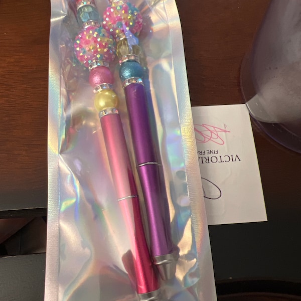 Beaded Pen/spring BLING Pen/journal Pen/fancy Pen/gift Pen/gift Pen Set ...