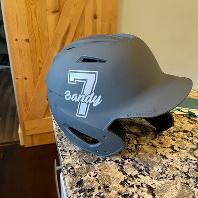 Softball Name Number Decal / Softball Helmet Decal / Softball - Etsy