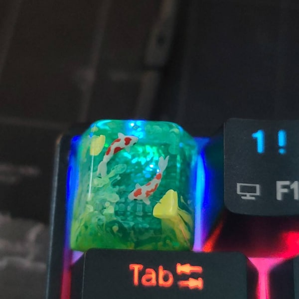 Keycap Koi Fish, Artisan Keycap, Backspace Keycap Profile Cherry and ...