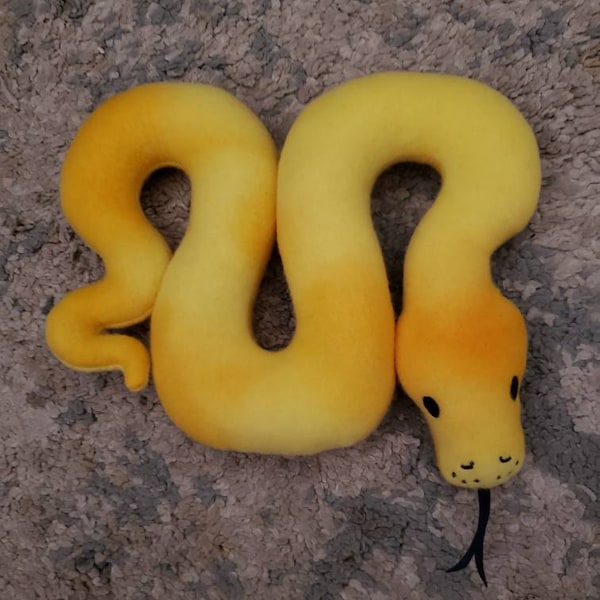 Ball Python Pastel Watercolor Snake - A Plushie Stuffed Animal Friend ...