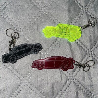 Custom Car Acrylic Keychain - Etsy