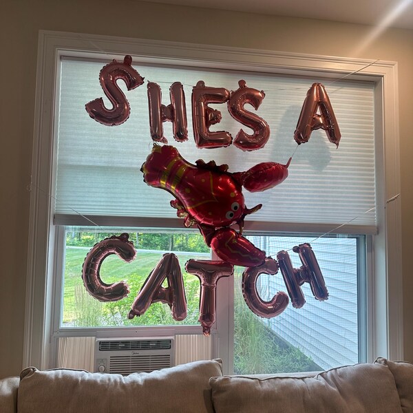 She's A Catch Letter Balloon Kit Beach Bachelorette Party Decorations ...