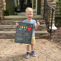 2-in-1 FRENCH First Day of School Sign, First Day of School Version ...