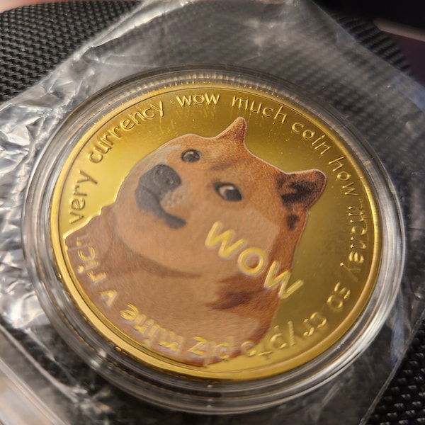 Physical Dogecoin Commermorative Coin Gold - Etsy