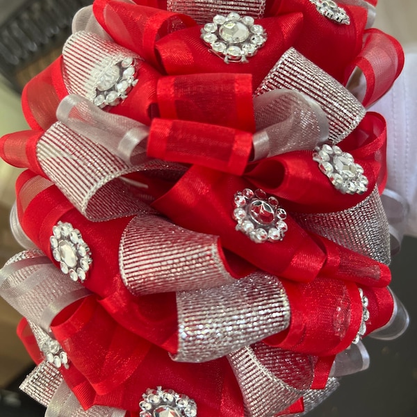 Mariachi Ribbon and Flower Hairbow - Etsy