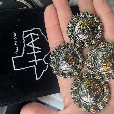 1-1/4 Texas State Seal Nic. Screw-back Concho - Etsy