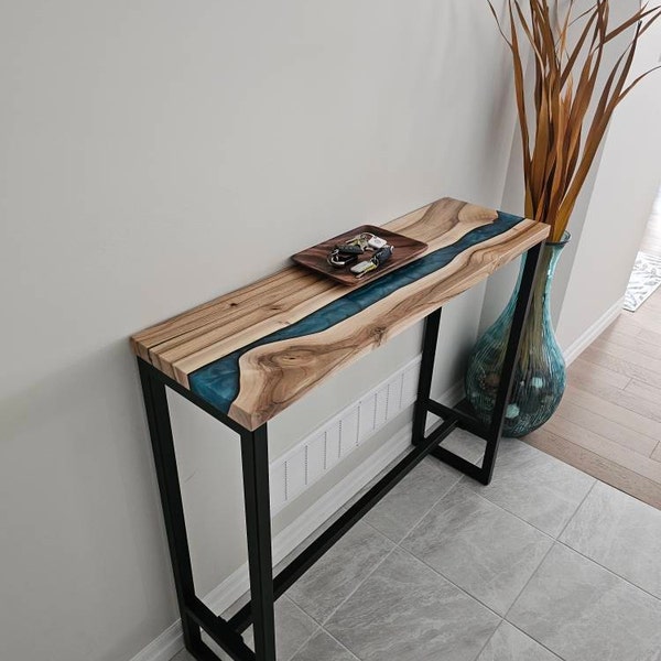 Floating Shelf With Epoxy Resin | Poplar Wood & Hidden Bracket Design ...