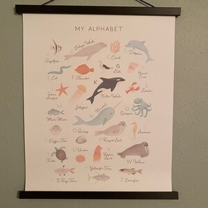 Beach Alphabet Poster, PRINTABLE Animal Alphabet Wall Art, Beach ...