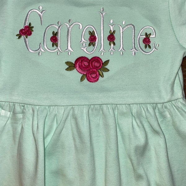 Machine Embroidery Design Fishtail Rose Monogram Alphabet Font INSTANT ...