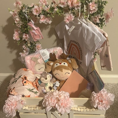 Assembled Baby Shower Gift Custom Baby Closet Wooden Gift Crate Baby ...