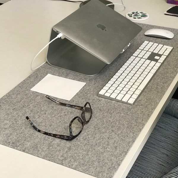 Natural Wool Desk Mat - Felt Desk Pad - Large Desk Pad - Soft Merino ...