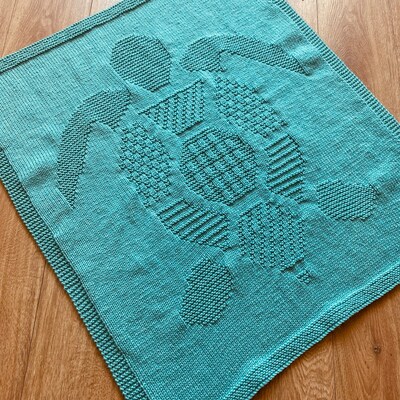 Knitting Pattern, Giant Turtle Blanket, Picture Blanket, PDF, Instant ...