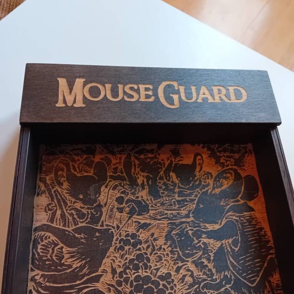 Wooden Dice Tray With Fantasy Map D&D Custom Dice Tray RPG Dice Rolling ...