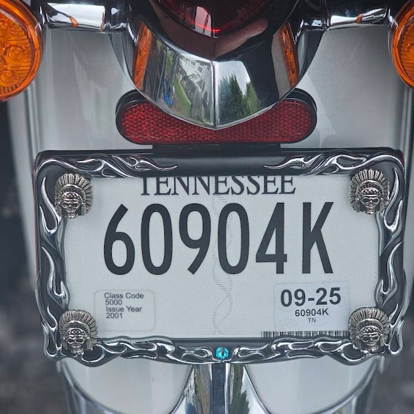 31 Colors Avail Flames Chrome Black Metal MOTORCYCLE Universal Fit ...