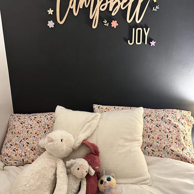 Cute Wooden Sign With Custom Name Personalized Letters With Star, Baby ...