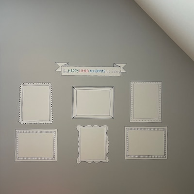 Kids Art Display Frames Photo Frames Wall Stickers Peel and Stick - Etsy