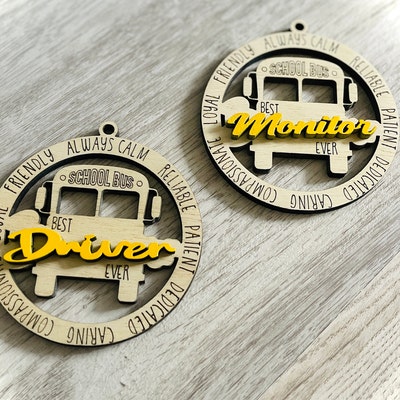 Bus Driver Ornament SVG, Best Bus Driver Ever Ornaments, Personalized ...