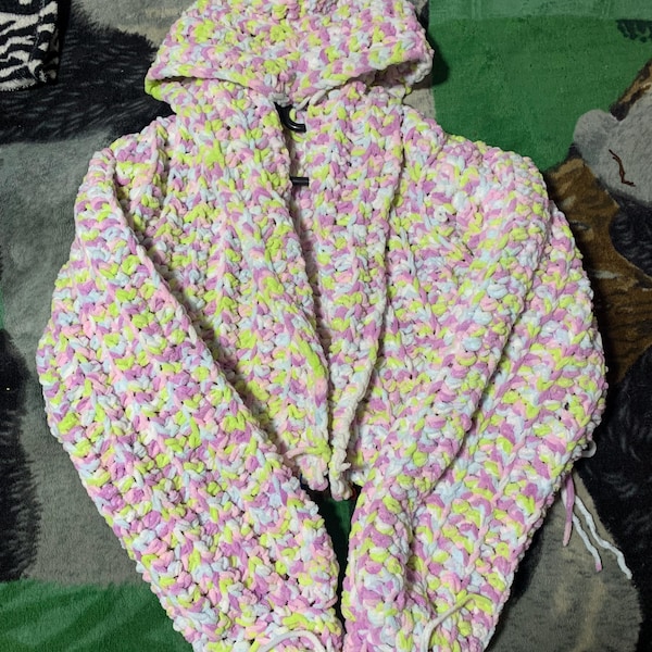 Cloud Cardigan PATTERN - Crochet Hooded Soft Fluffy Puffy Oversized ...