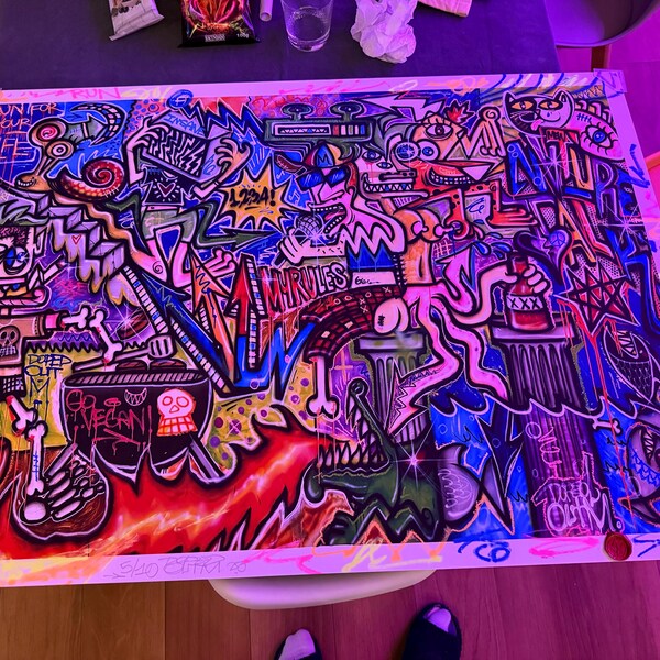 Doped Out M - NATURE TALK (limited Edition Print 1/10 Hand Embellished ...