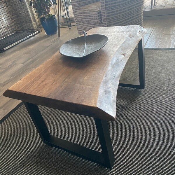 LIVE EDGE Coffee/dining Table UNIQUE Handmade Crotch Piece - Etsy