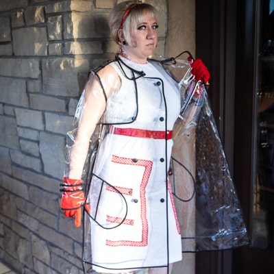 Stylish TPU Suit: Cropped Jacket and the Skirt. Clear Biker Jacket ...