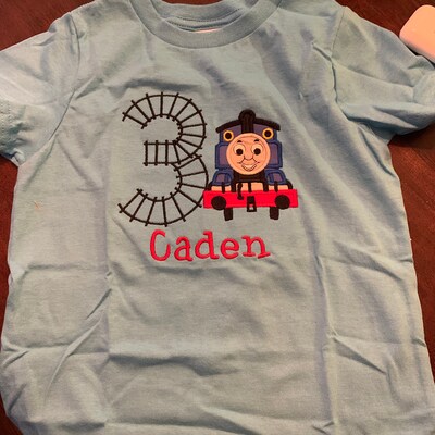 Personalized Thomas the Train Birthday Shirt, Embroidered, Second ...