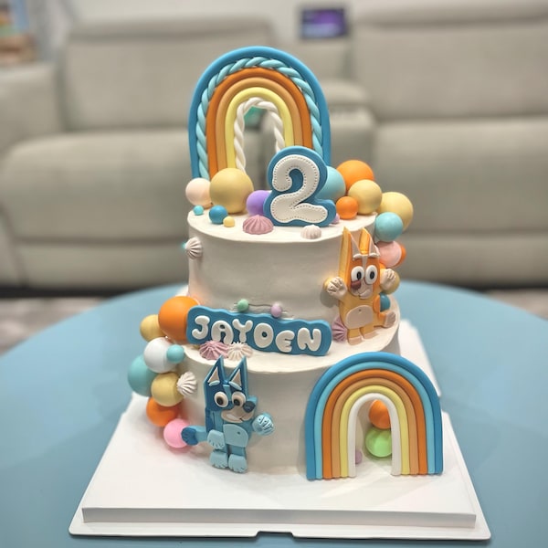 Bluey Characters Fondant Cake Topper - Etsy