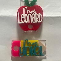 Custom Acrylic Bookbag Tags, Backpack Keychain, Personalized Bag Tag ...