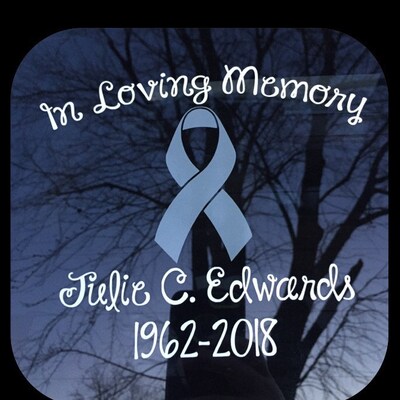 Breast Cancer in Loving Memory Car Window Decal Car Decals Breast ...