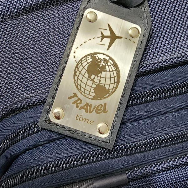 Personalized Leather Luggage Tags for Travel Suitcase Tags for Men ...